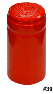 Heat shrink PVC Capsule, #39 Red Bright Fire 30x60mm - Waterloo Container