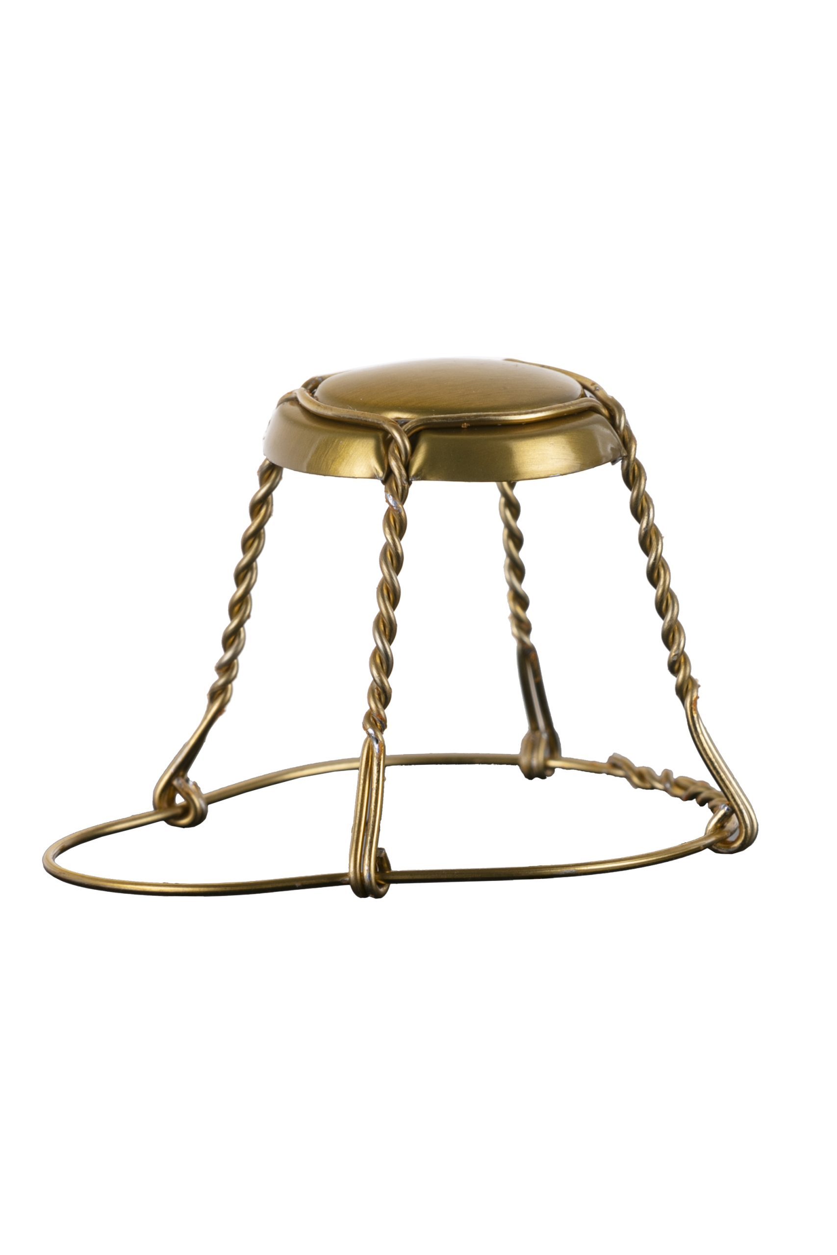 WIRE-w/Hood Metal 36mm Deep Warm Gold/Gold Champagne Natural Cork ...